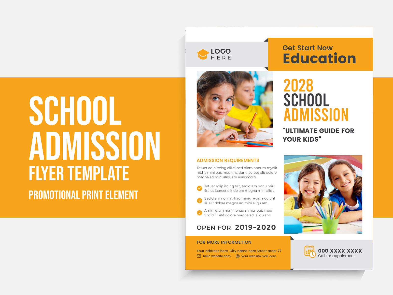 School admission creative modern flyer design by Milia Afroz on Dribbble