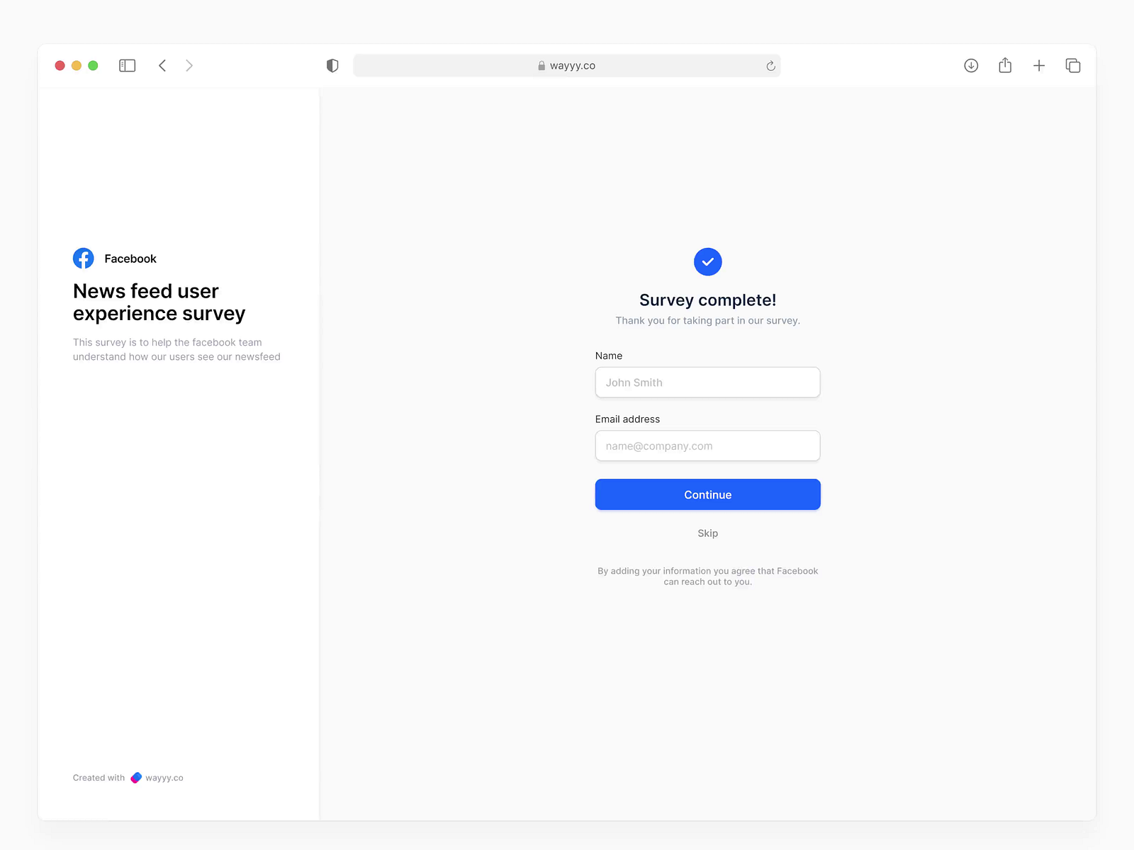 Wayyy - Survey complete by Jamie Peak on Dribbble