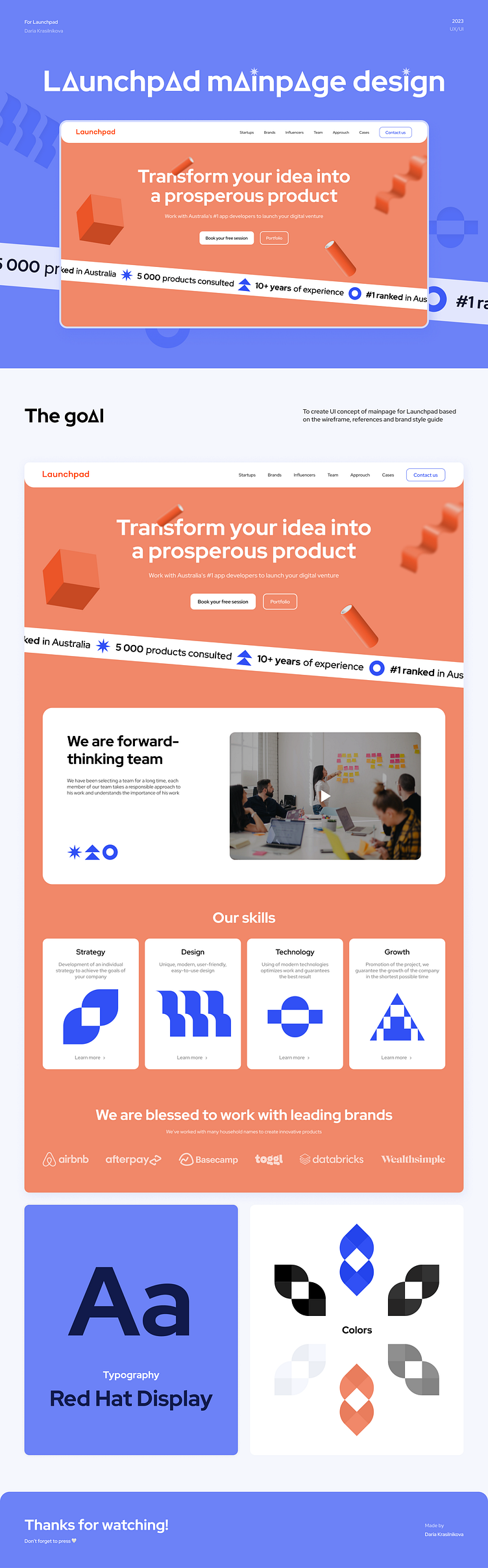 Launchpad mainpage by Daria Krasilnikova on Dribbble