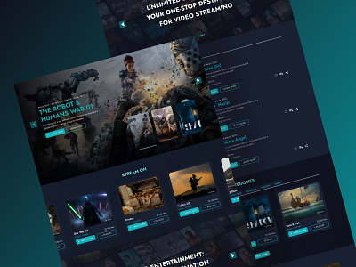 Video Streaming Landing Page UI Design by Rayhanul Islam Patwary on ...