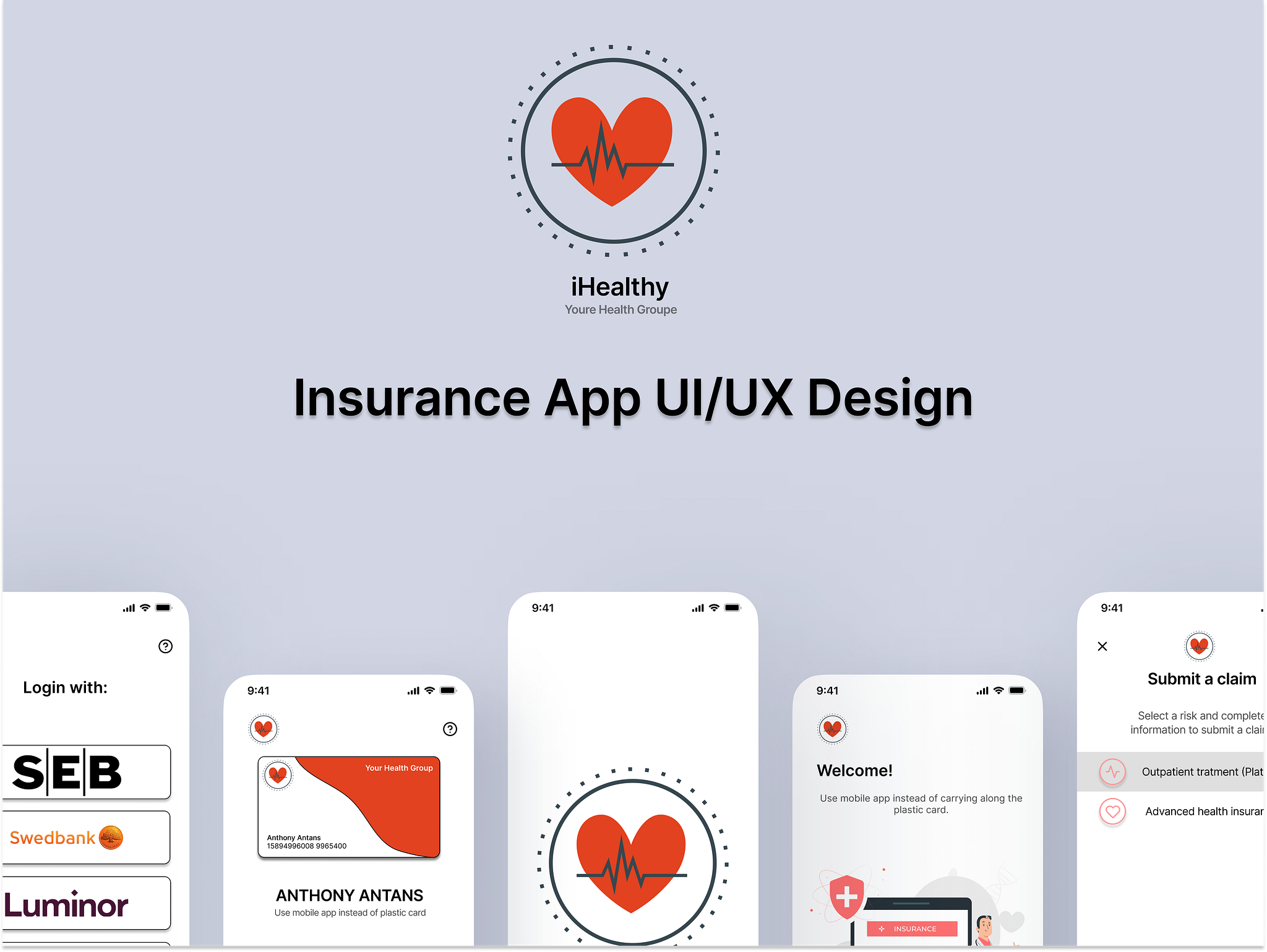 Insurance App UI/UX Design by Zbignev Bogdanovič on Dribbble