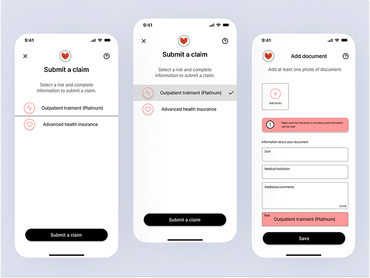 Insurance App UI/UX Design by Zbignev Bogdanovič on Dribbble