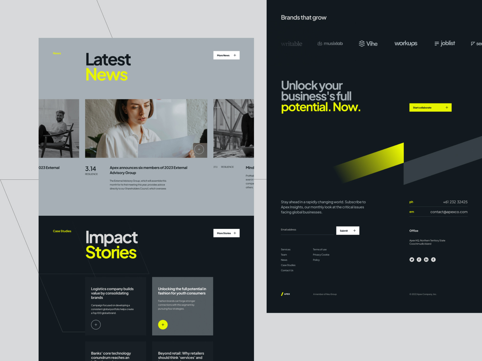 Apex - Business Consultancy Homepage concept by Rian | StudioRaneu on ...