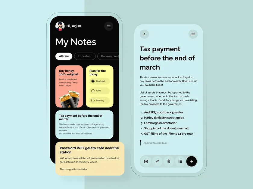 Notes App designs, themes, templates and downloadable graphic elements ...