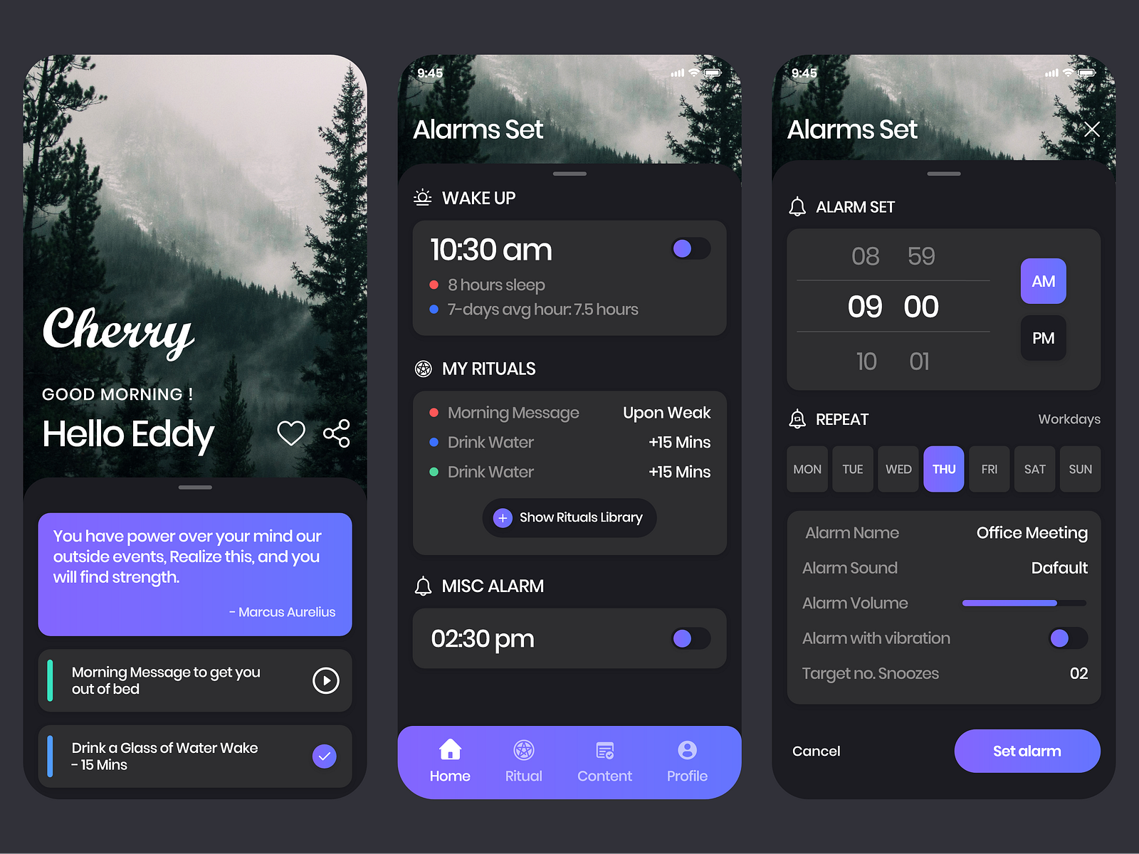 Meditation app Design by Alish Jasani on Dribbble