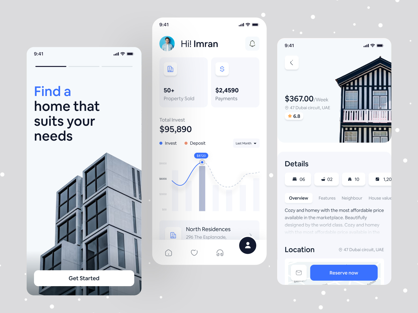 Real Estate Management App UI by Ofspace UX/UI on Dribbble