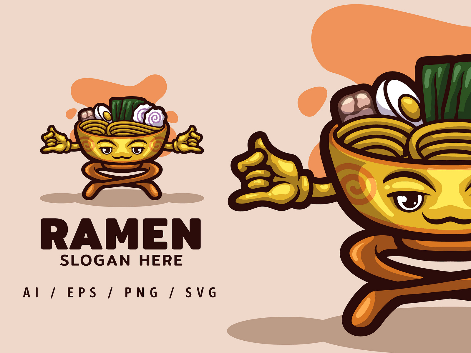 Ramen chef Logo Illustration by dansdesign on Dribbble
