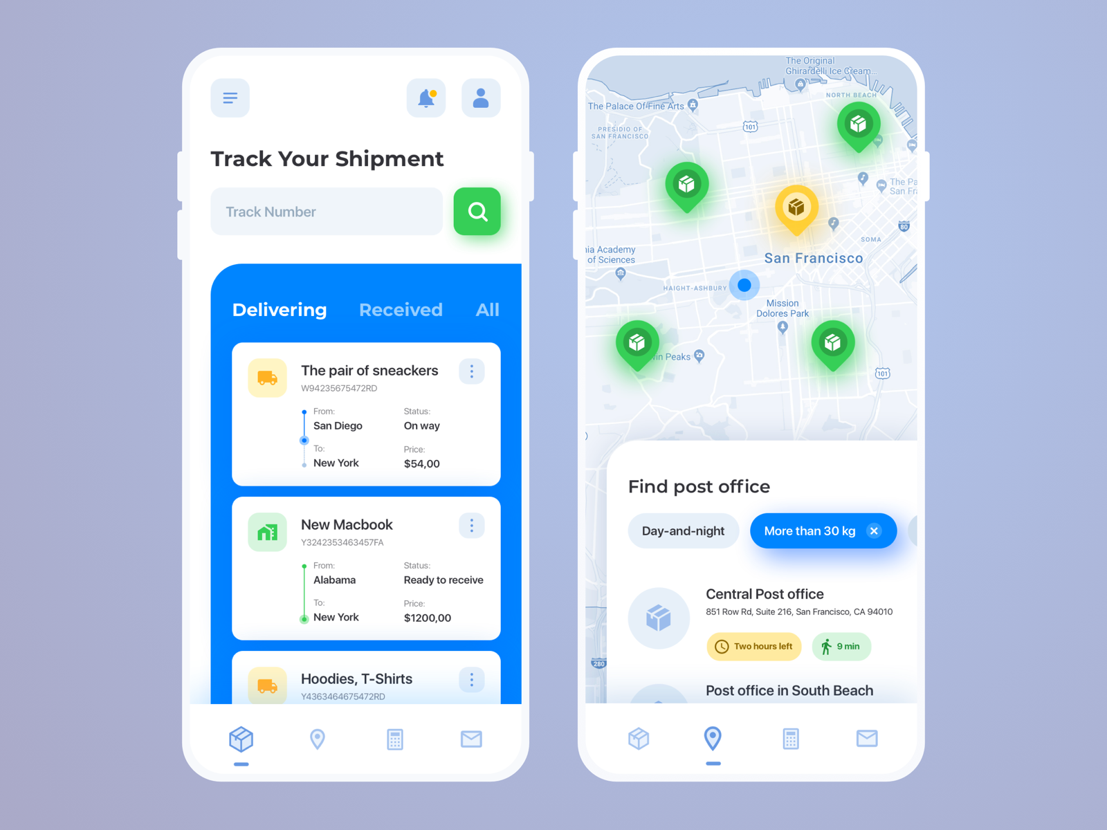 Logistics Mobile App design: iOS Android ux ui designer by Ramotion on ...