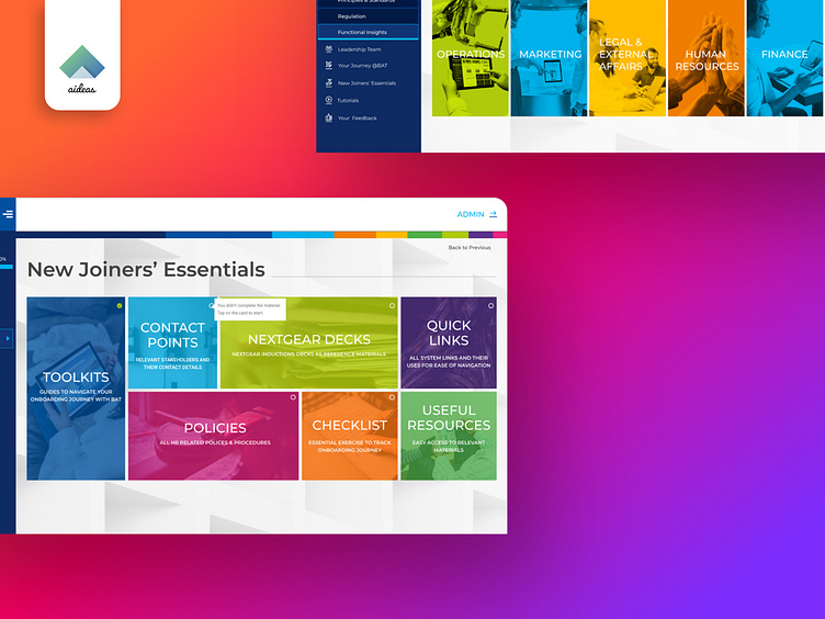 New Joiner's Onboarding System UI Design by Aideas® - UX/UI Design on ...