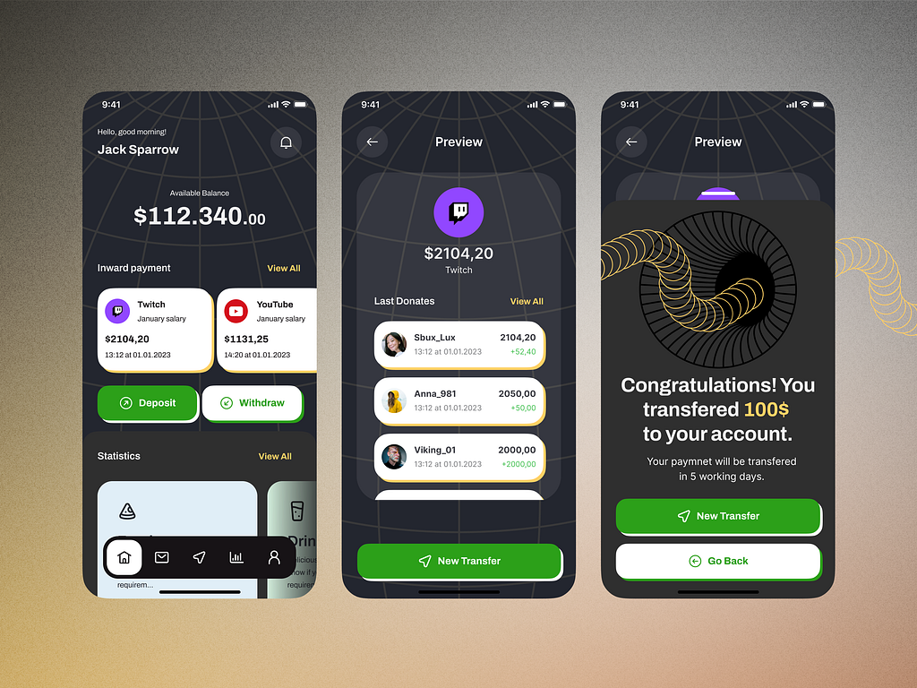 Gen-Z Banking Mobile App by Luigi by #TeamSpeednet for SPEEDNET on Dribbble