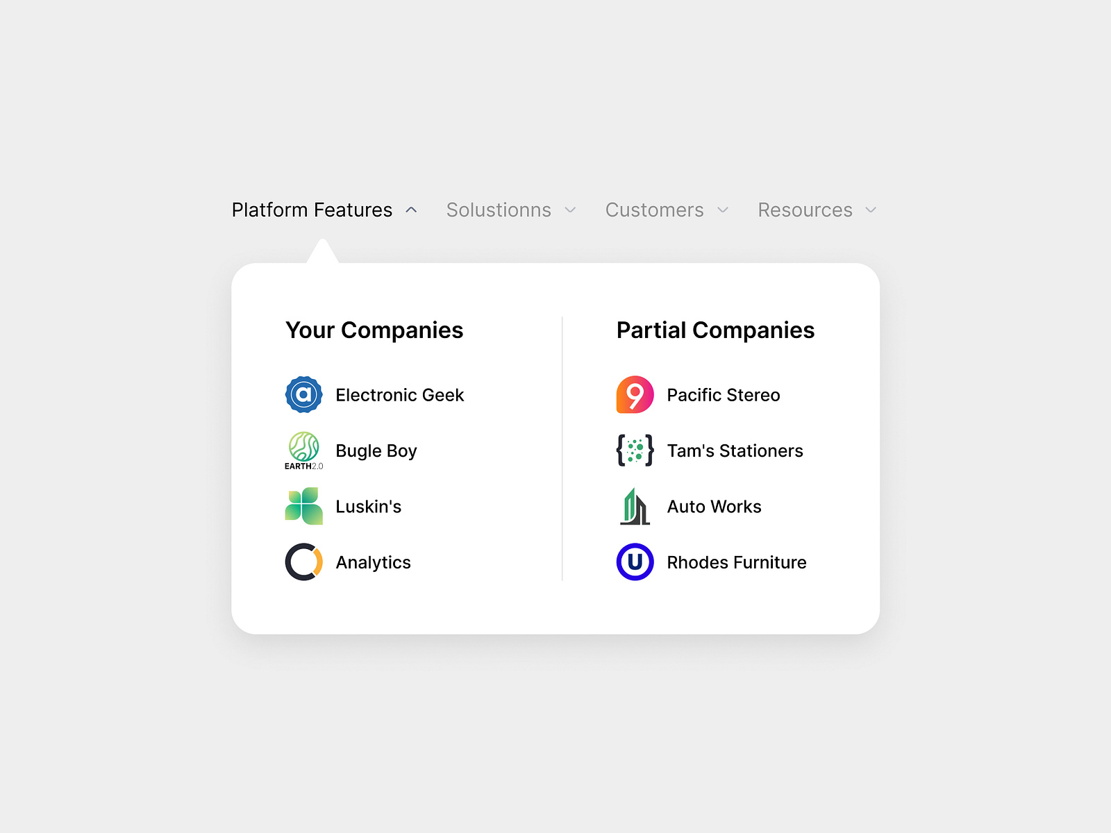 SaaS Application Drop-down Menu Navigation UI design by Jishvi Studio 🌻 ...