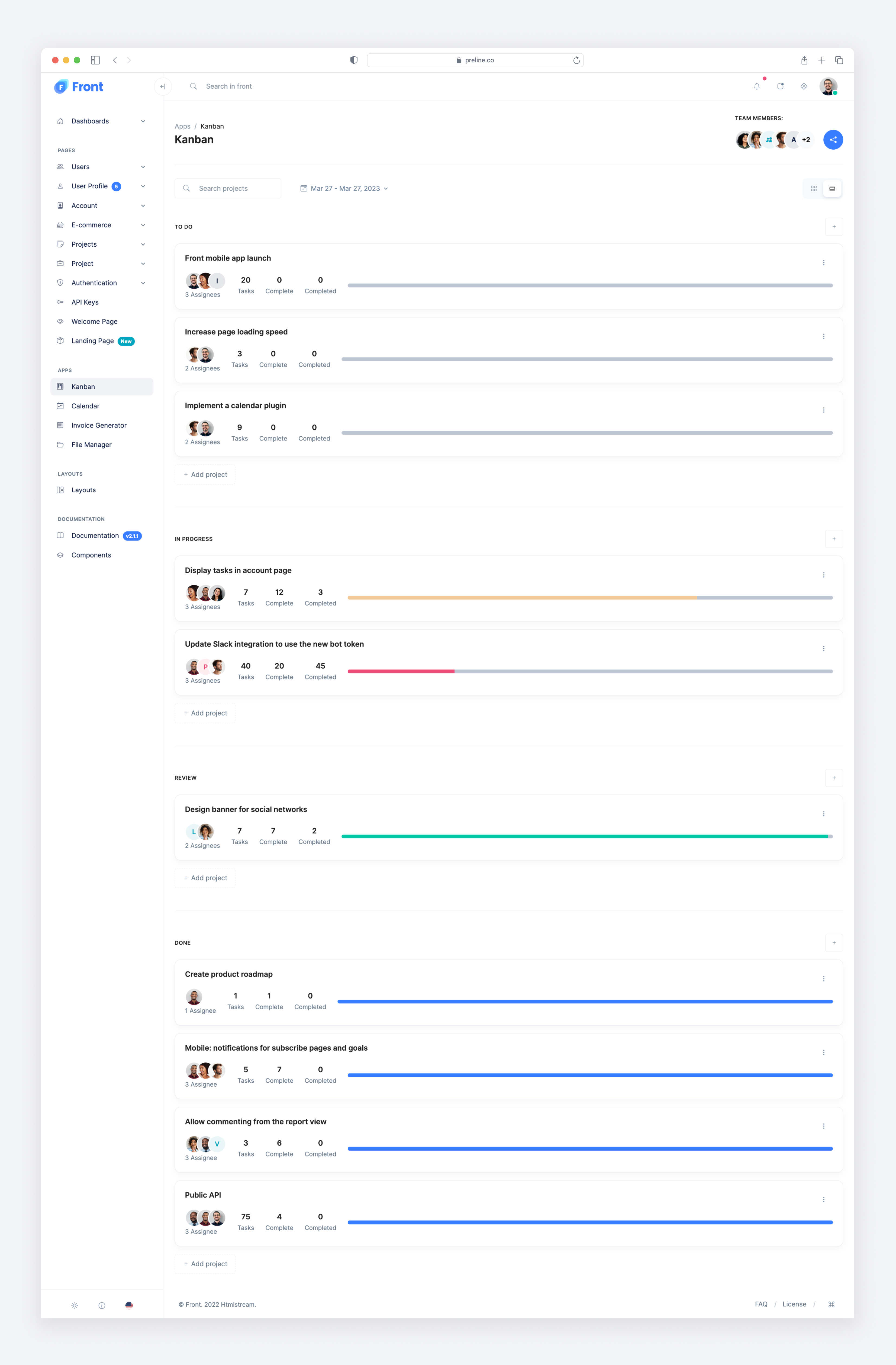 Kanban - Preline UI by Zafar on Dribbble