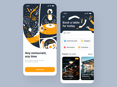 Restaurant booking mobile app by Zoftify — Travel UI/UX on Dribbble