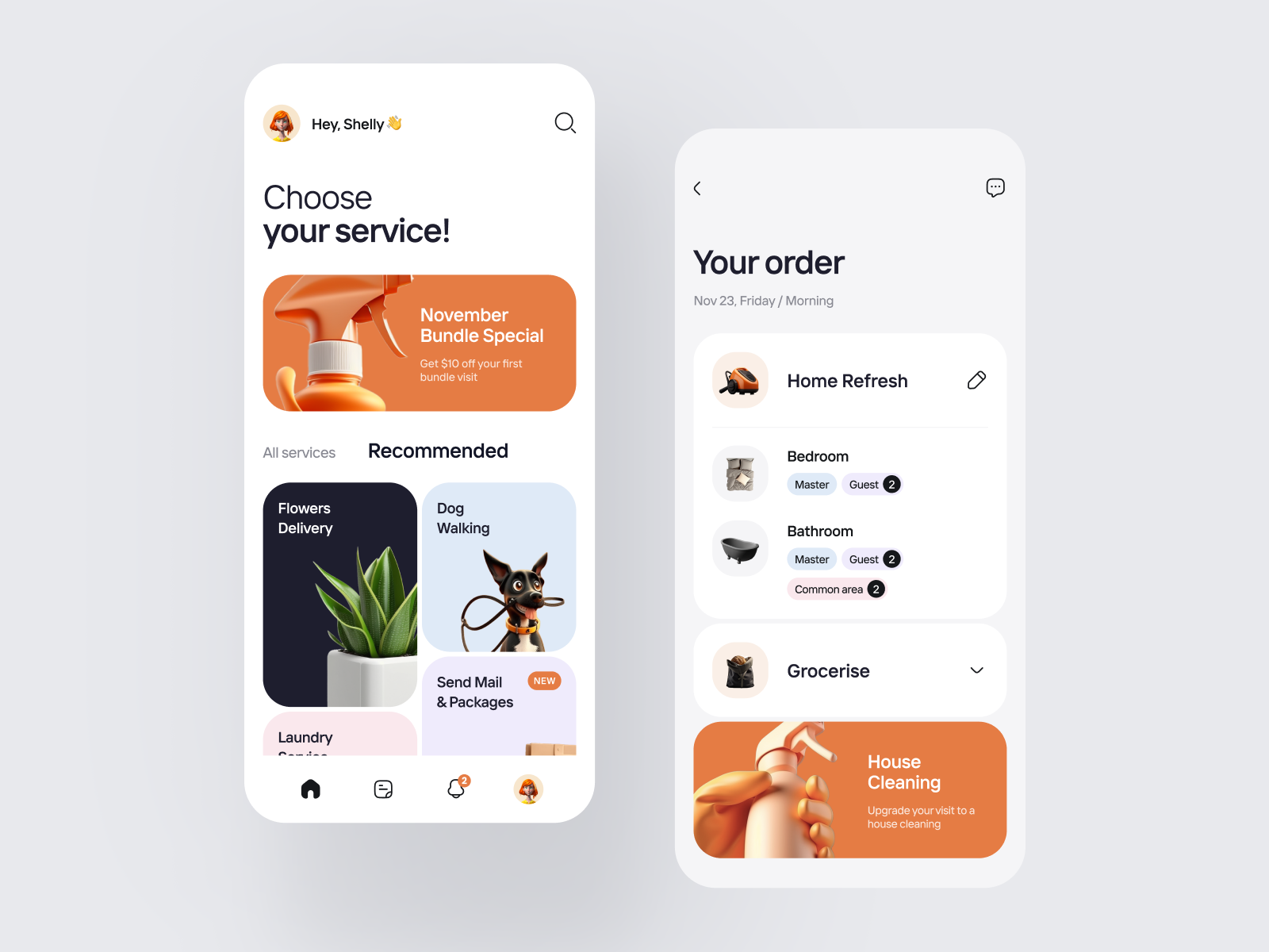 Home management app UI design by Cuberto on Dribbble