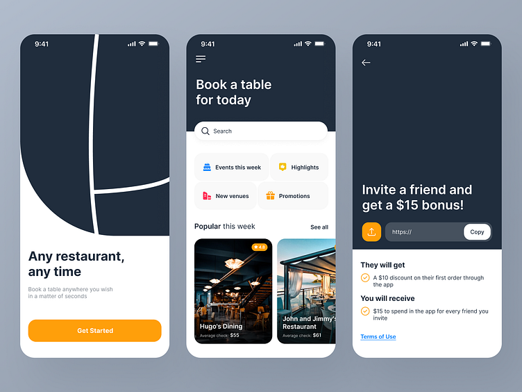 Illustrations for restaurant booking app by Zoftify — Travel UI/UX on ...