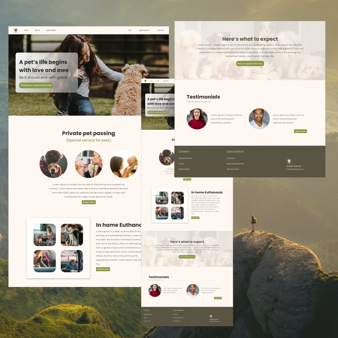 Pet website UI design by Muhammad Shahmeer on Dribbble