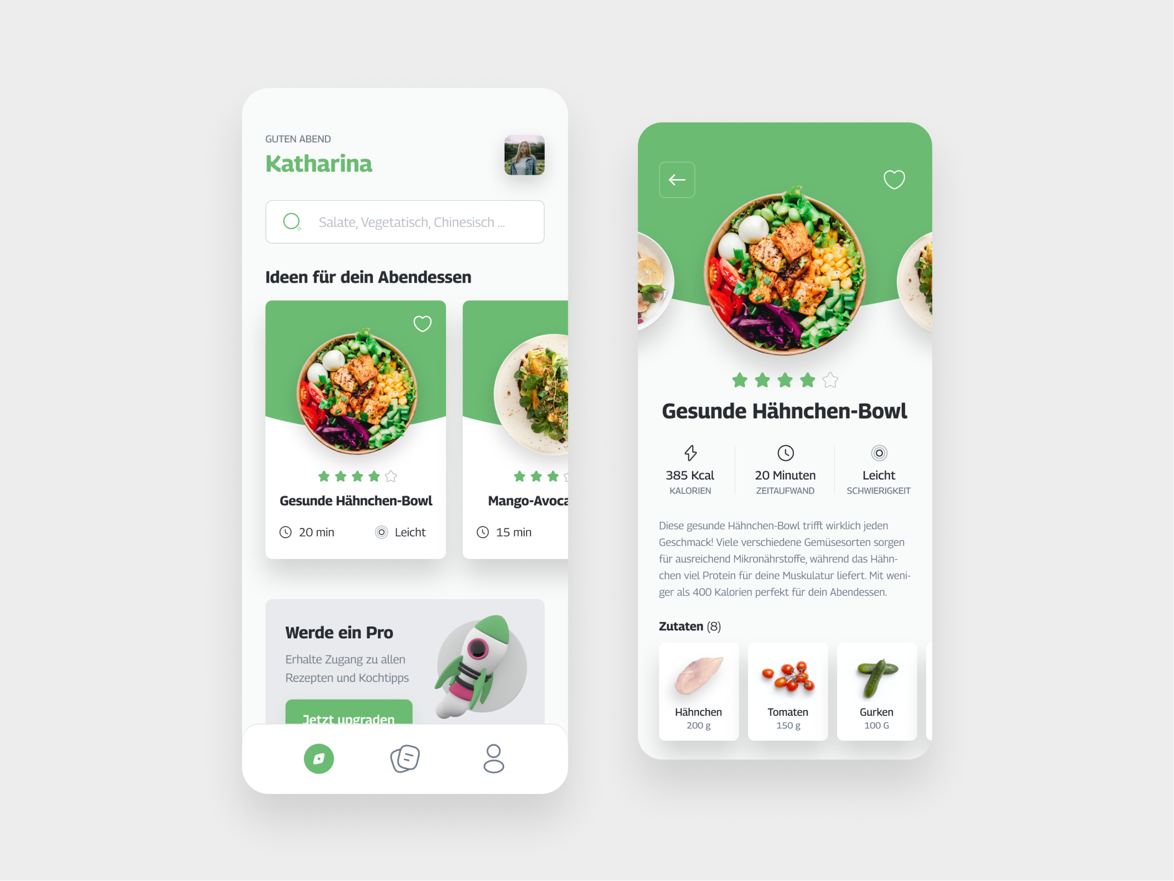 Healthy Food App Design by indeso on Dribbble