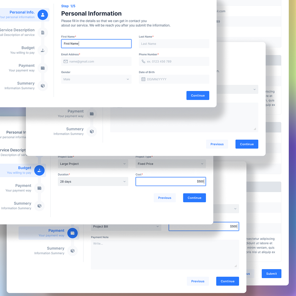 Stepper Form Design by Imam Hossain Mazumder on Dribbble