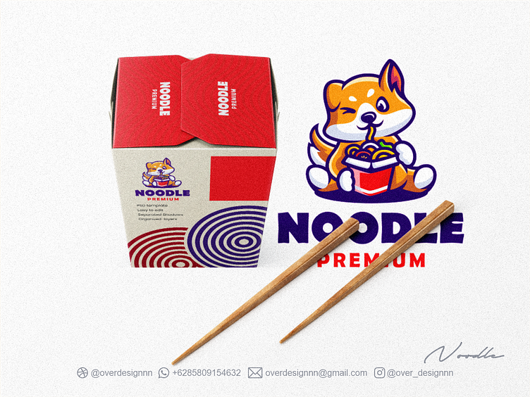 Noodle Logo brand by over_designnn on Dribbble