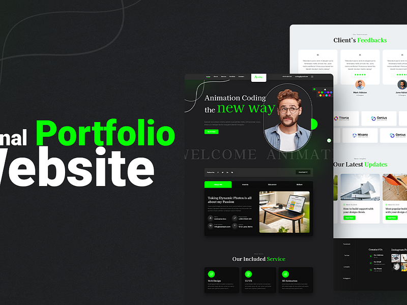 Portfolio Website Template designs, themes, templates and downloadable ...