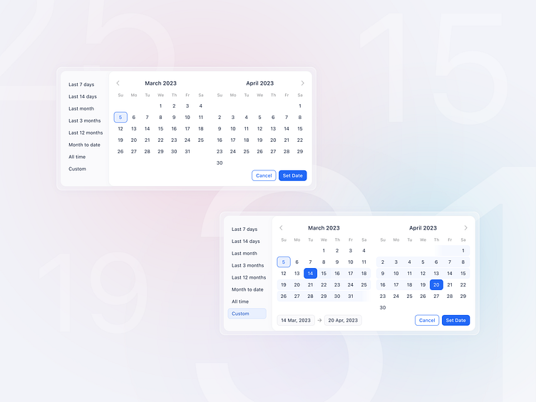 Date Picker By Iryna Mykytenko On Dribbble