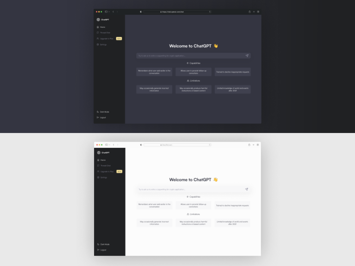 AI Chat : ChatGPT Redesign by Nadia Jasmine on Dribbble