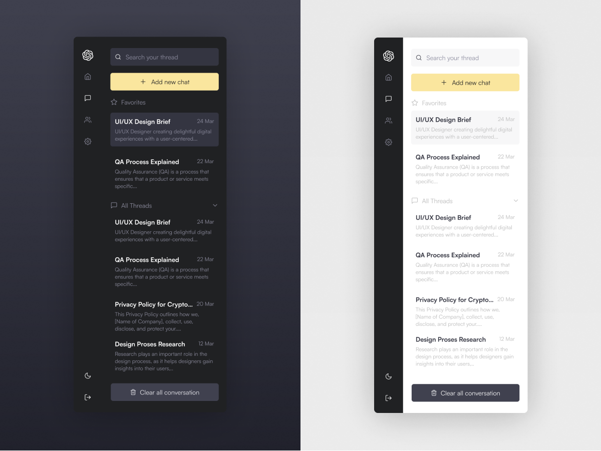 AI Chat : ChatGPT Redesign by Nadia Jasmine on Dribbble