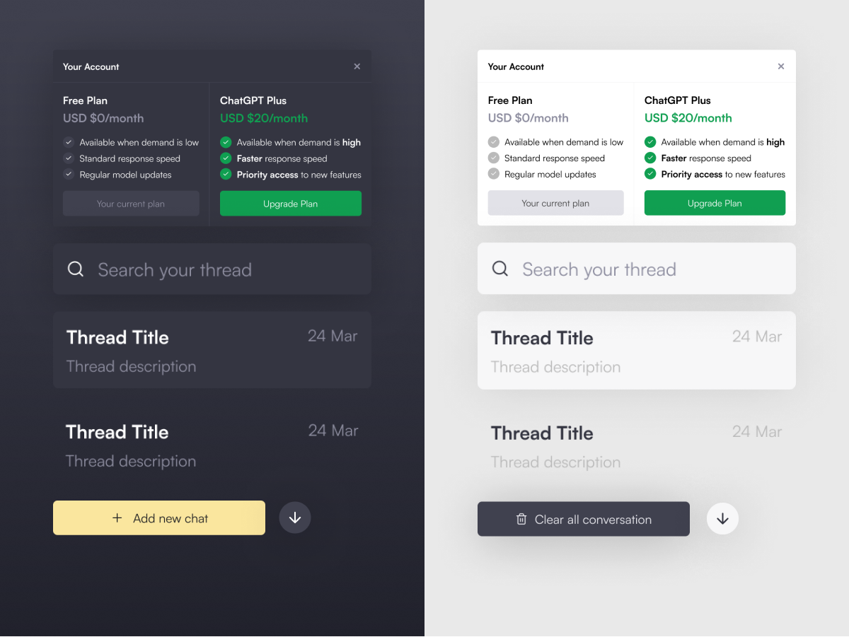 AI Chat : ChatGPT Redesign by Nadia Jasmine on Dribbble