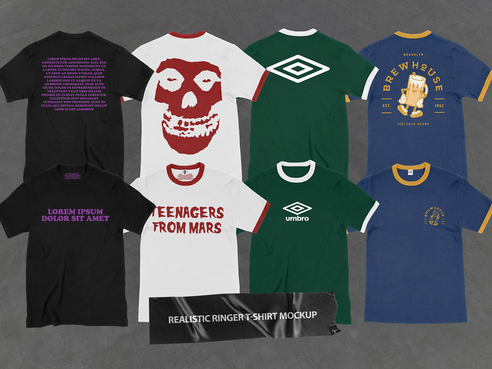 Realistic Ringer T-shirt Mockup by Uncentrifuged Pressure on Dribbble