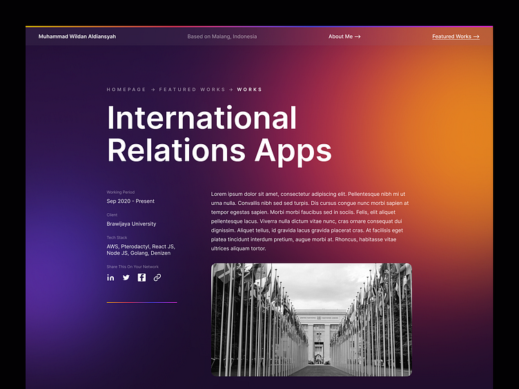 Software Engineer Portfolio by Gilang Nur A'idi on Dribbble