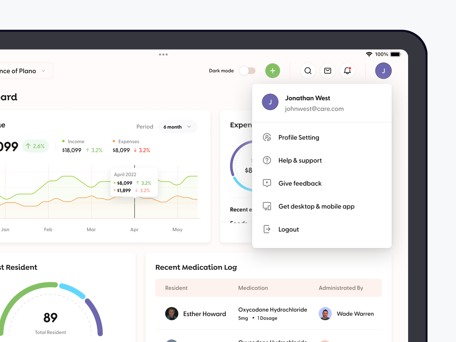 Carejompo Dashboard - an Elderly Care management system by Bagus Fikri ...