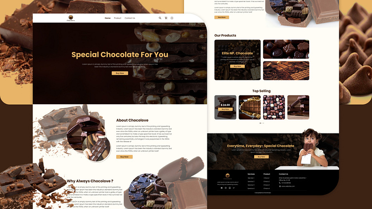 Chocolate Website UI Design by Graphic Spott on Dribbble