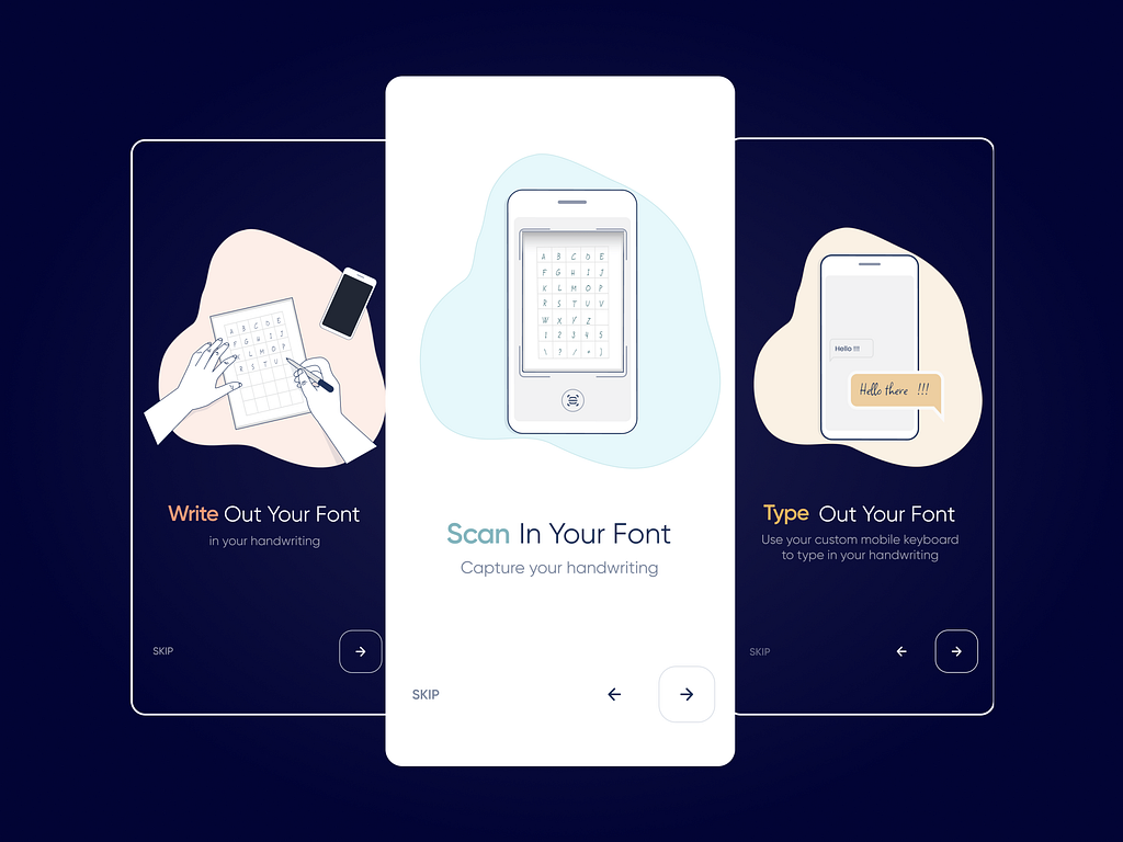 Handtyped Introductory Screen by UXTeam on Dribbble