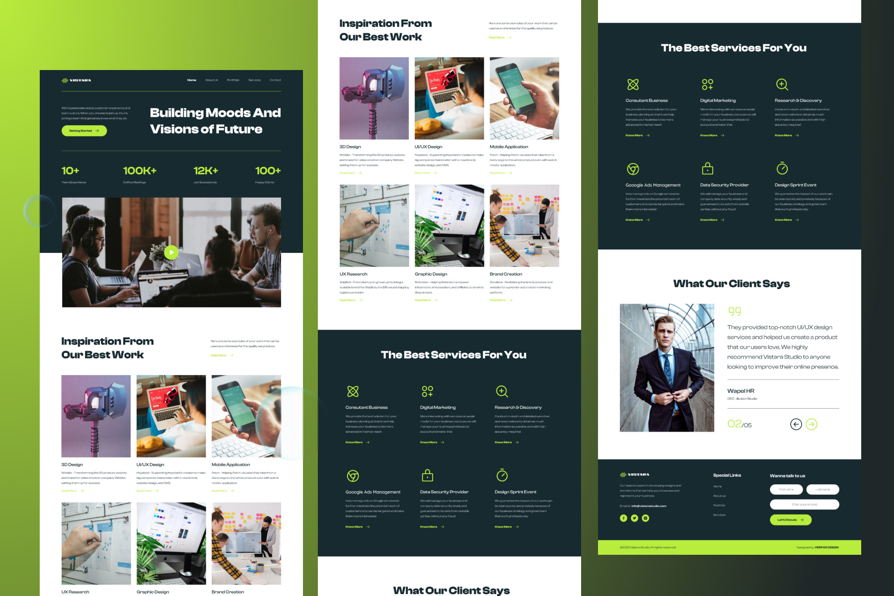 Creative Design Studio | Responsive Landing Page Design by Ferfar ...