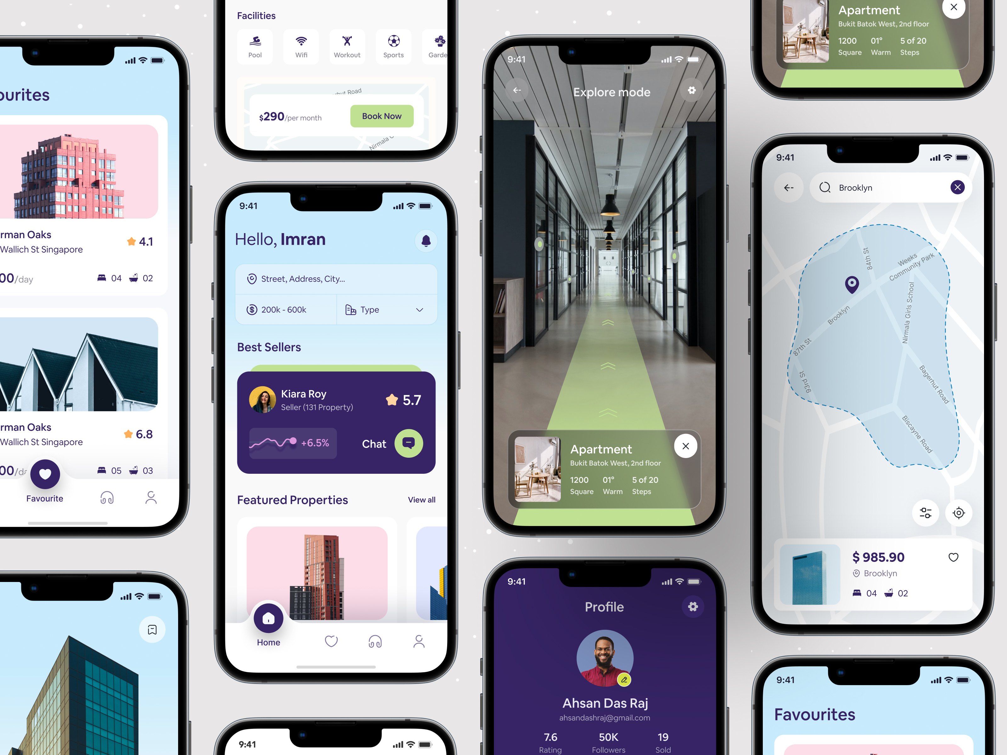 Real Estate App UI by Ofspace UX/UI on Dribbble
