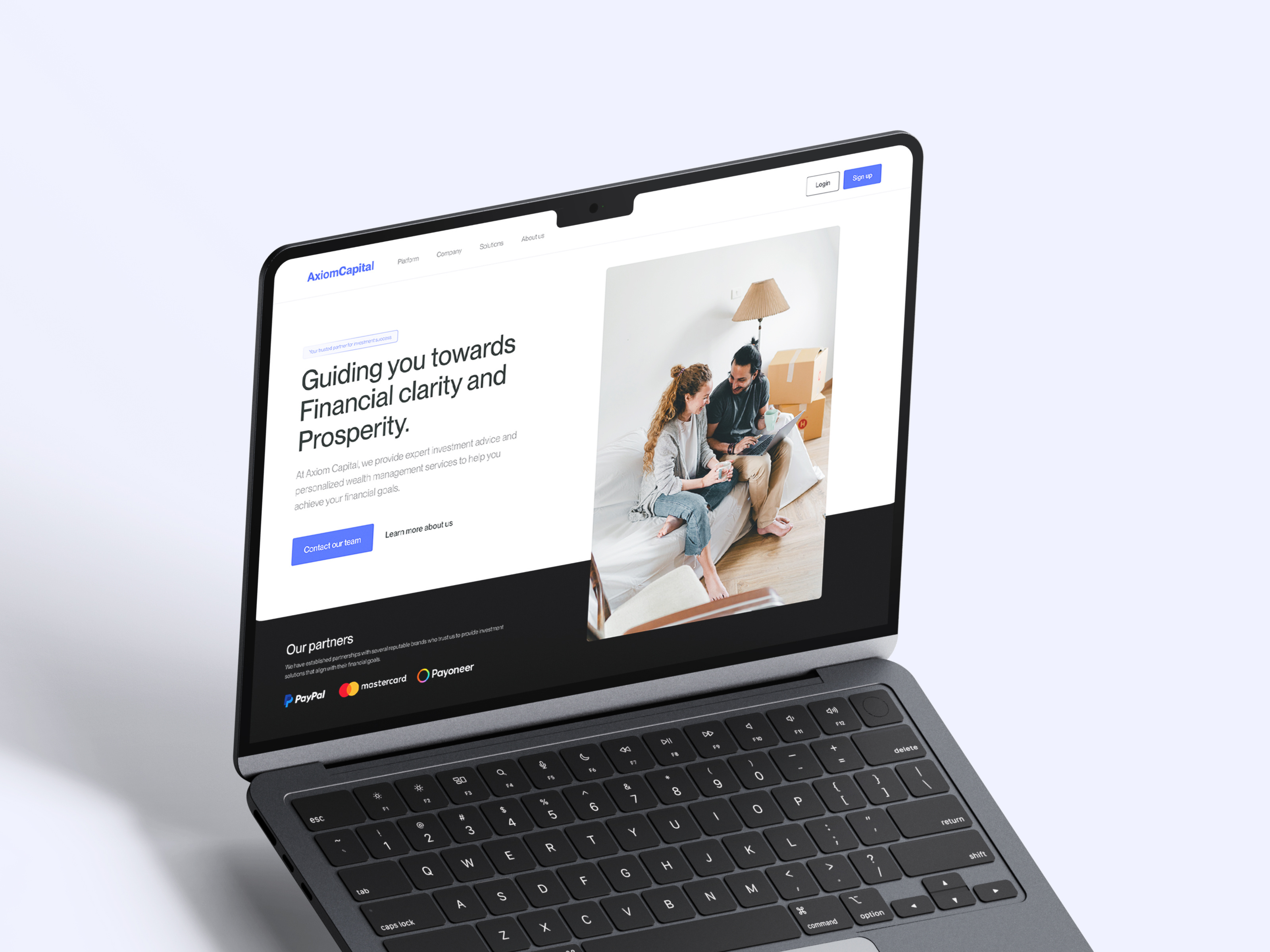 AxiomCapital - Web header UI Concept by Jay Borda on Dribbble