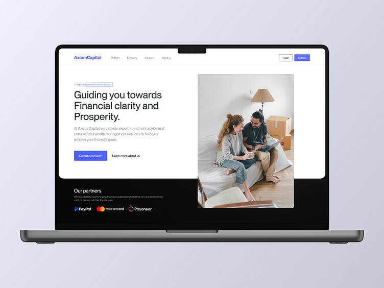 AxiomCapital - Web header UI Concept by Jay Borda on Dribbble