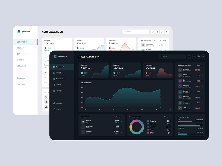 Daily UI #018 - Analytics Chart by Bohdan Kubarychev on Dribbble