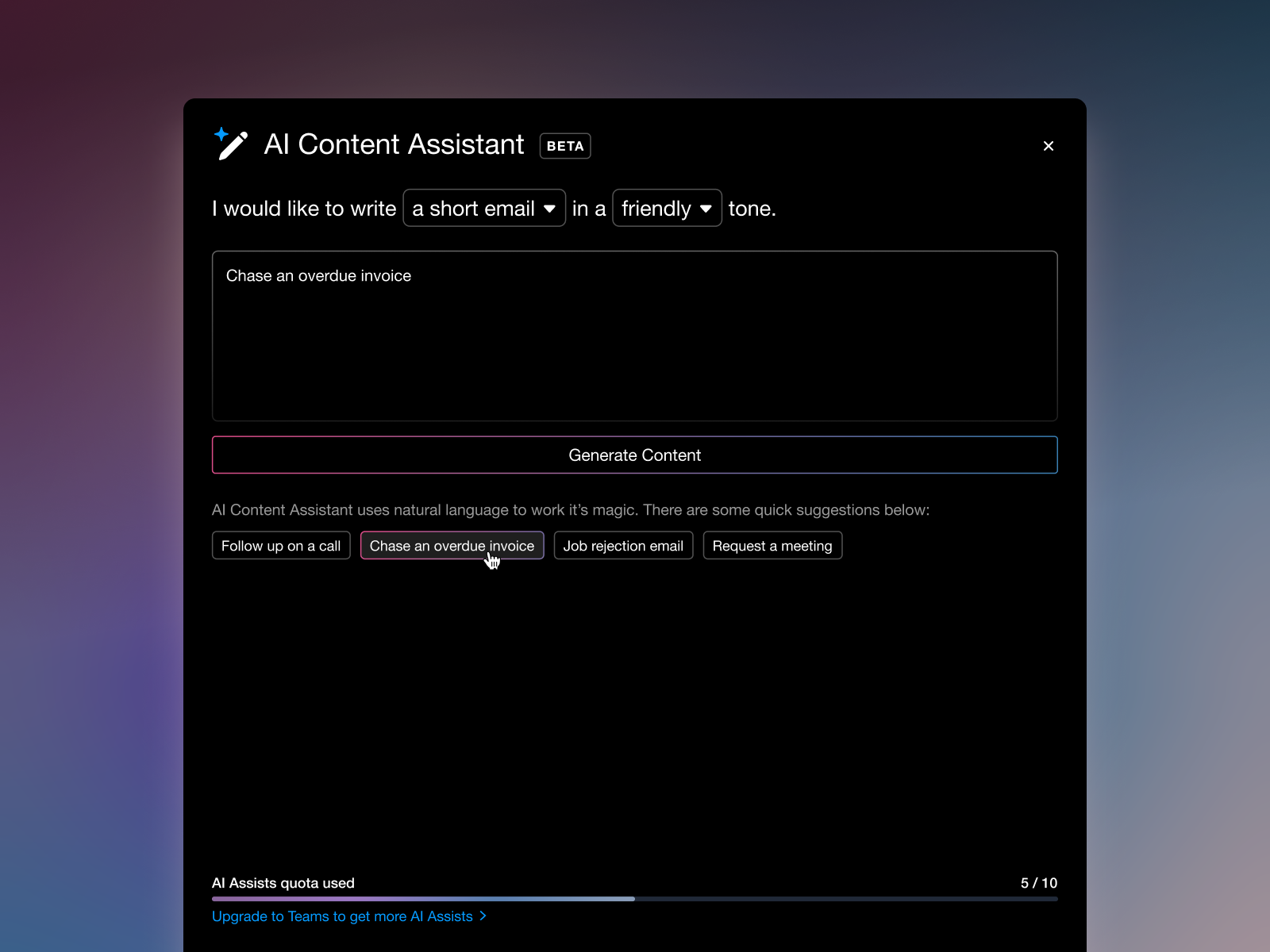 AI Content Assistant by Gavin Williams on Dribbble