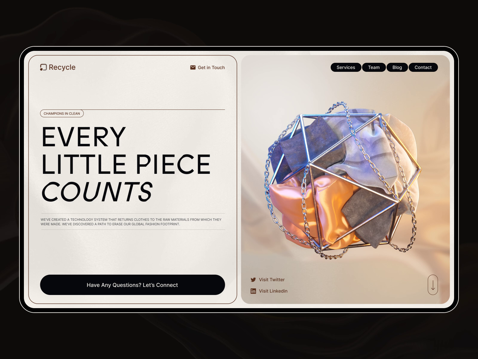 Recycle - Website for the Textile Recycling Company by Phenomenon ...