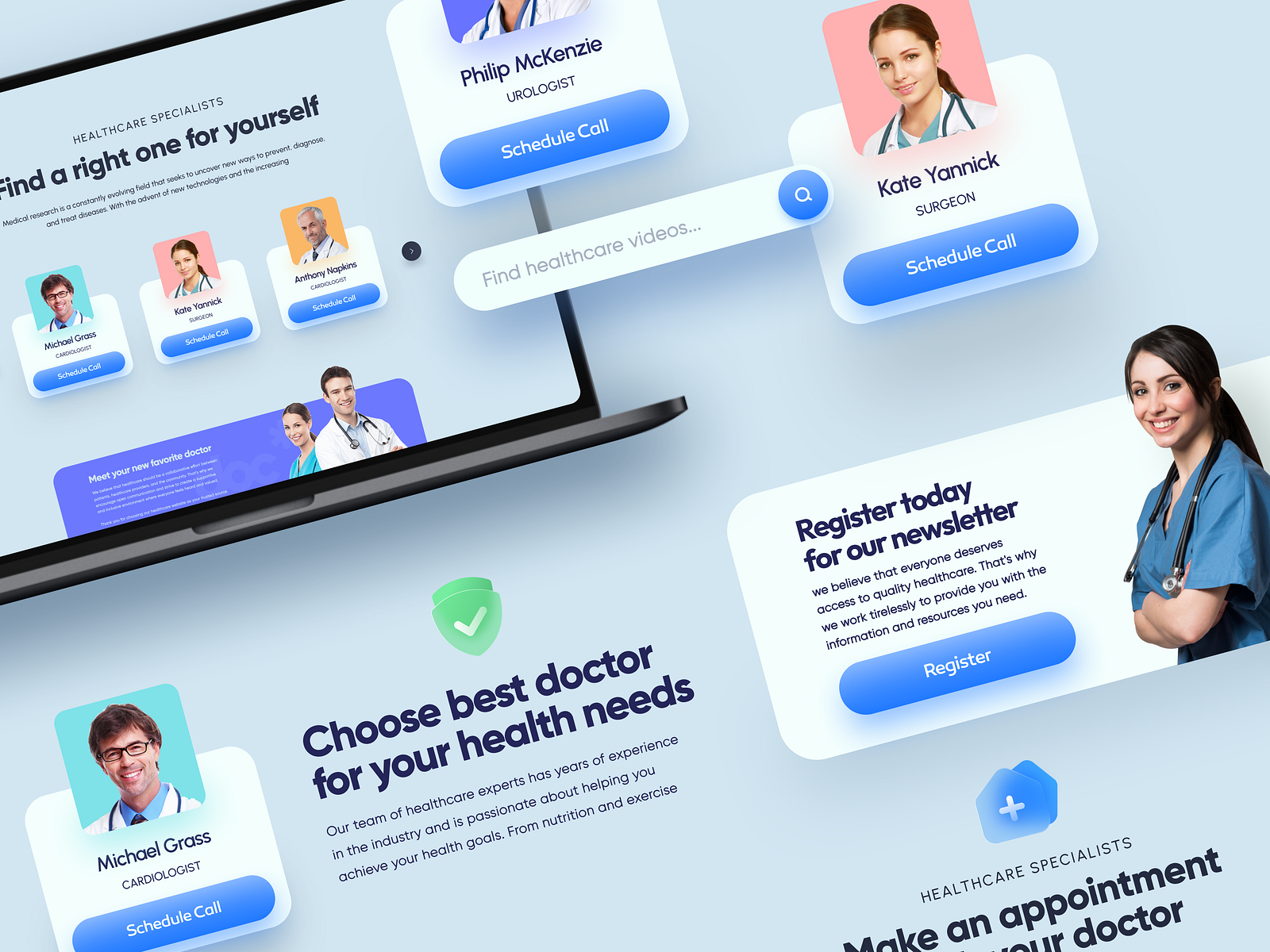 MyHealth website by Kuba Giermek on Dribbble