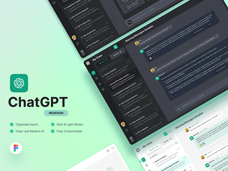 ChatGPT Redesign🔥 by Vishakh on Dribbble