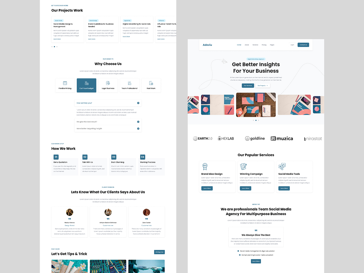 Digital Advertising UI Design Figma by Elmous on Dribbble