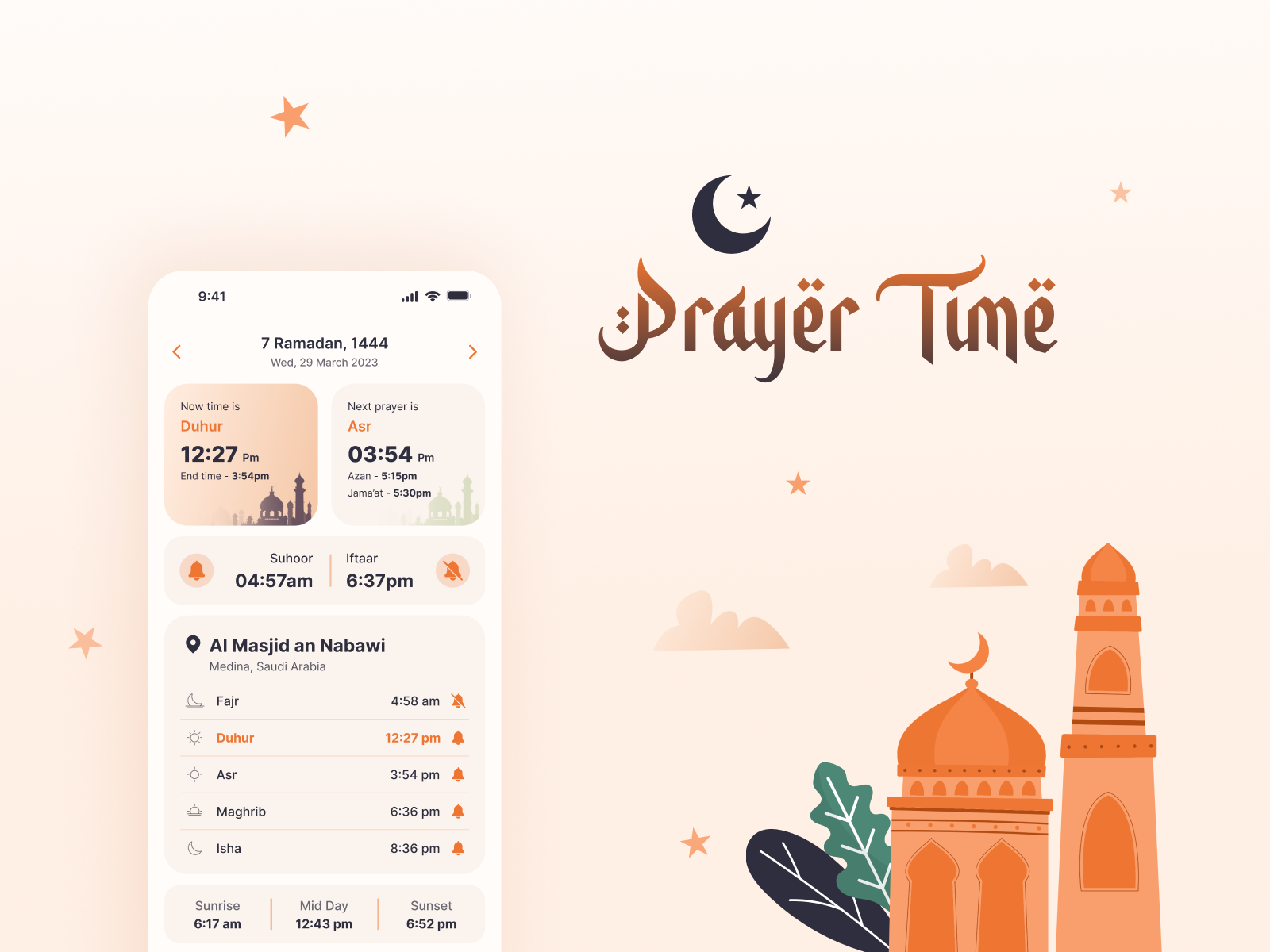 Prayer Time App Ui by Dua Designer on Dribbble Prayer Time App Ui by Dua Designer on Dribbble