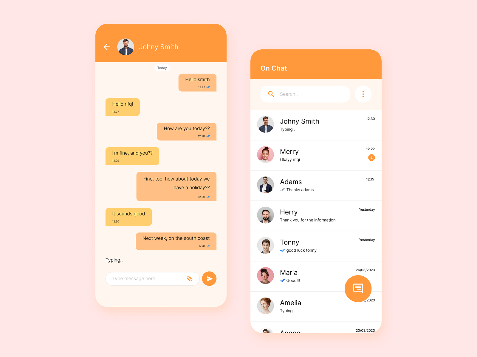 Direct Messaging - DailyUI 013 by Rifqi Fauzi on Dribbble
