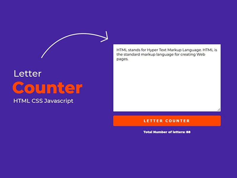 JavaScript Character Counter by divinectorweb on Dribbble