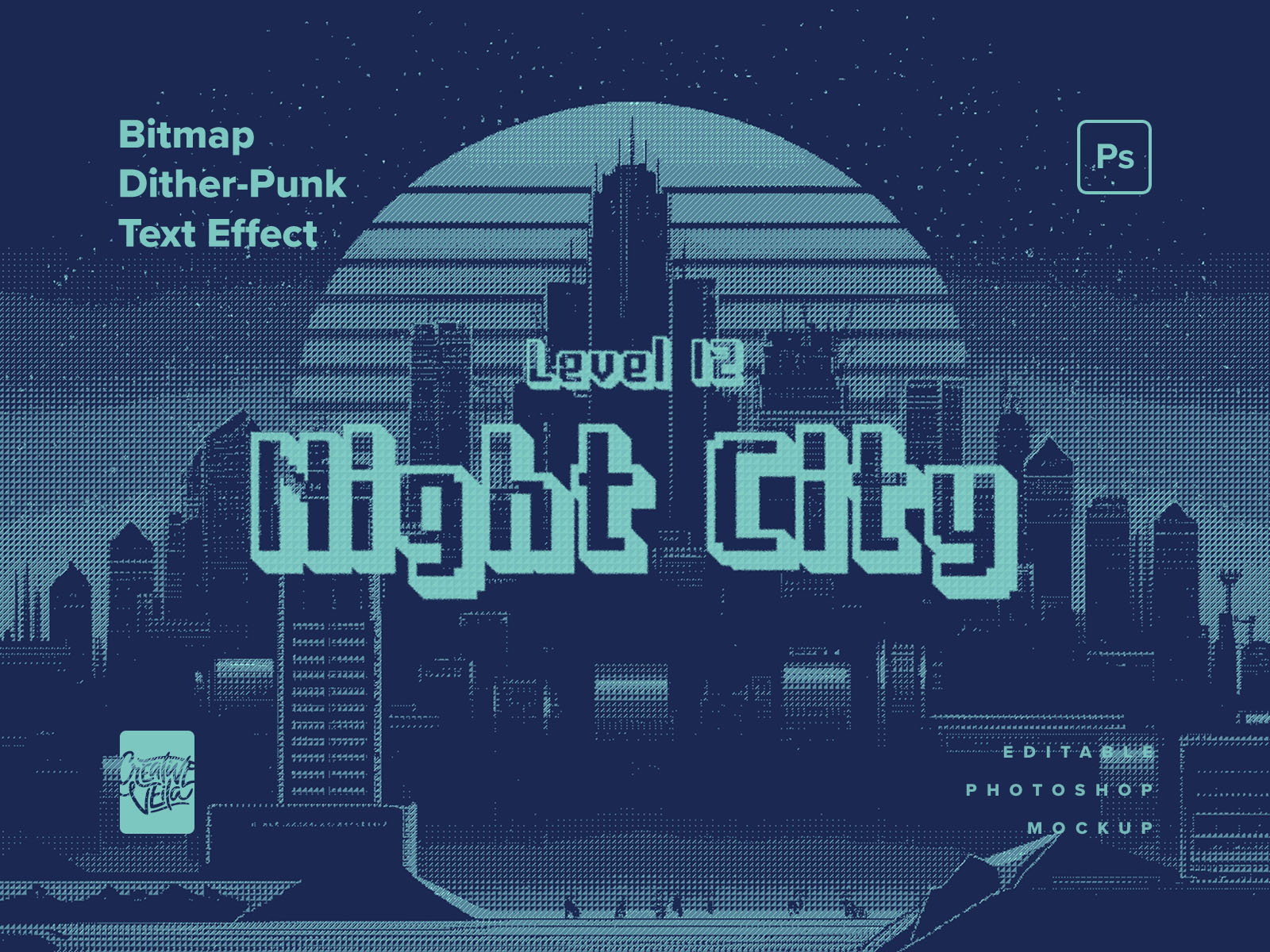 Bitmap Dither Text Effect by CreativeVeila on Dribbble