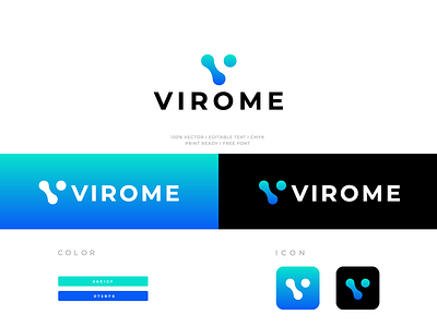 Virom Logo by Enzamin Khan™ on Dribbble