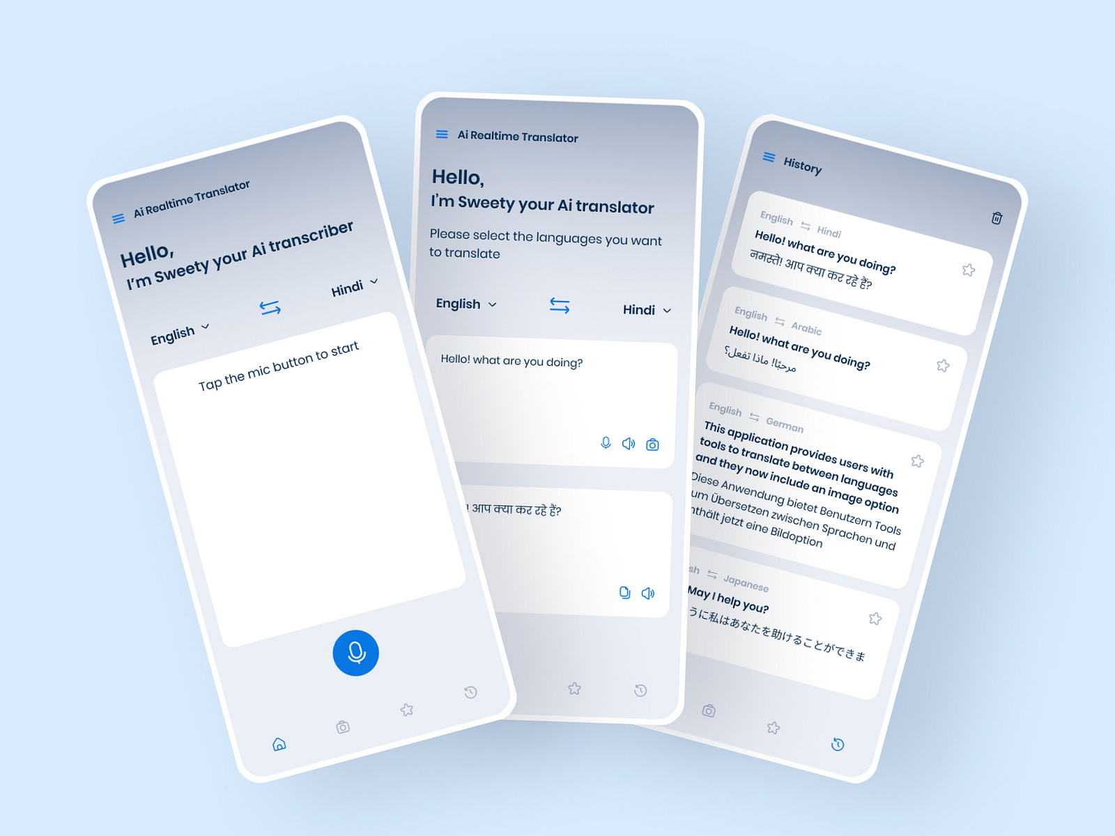 Ai Realtime Language Translation App Design By Sarfaraj On Dribbble