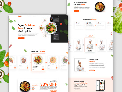 Restaurant Food Website Landing Page by Omar Faruk on Dribbble